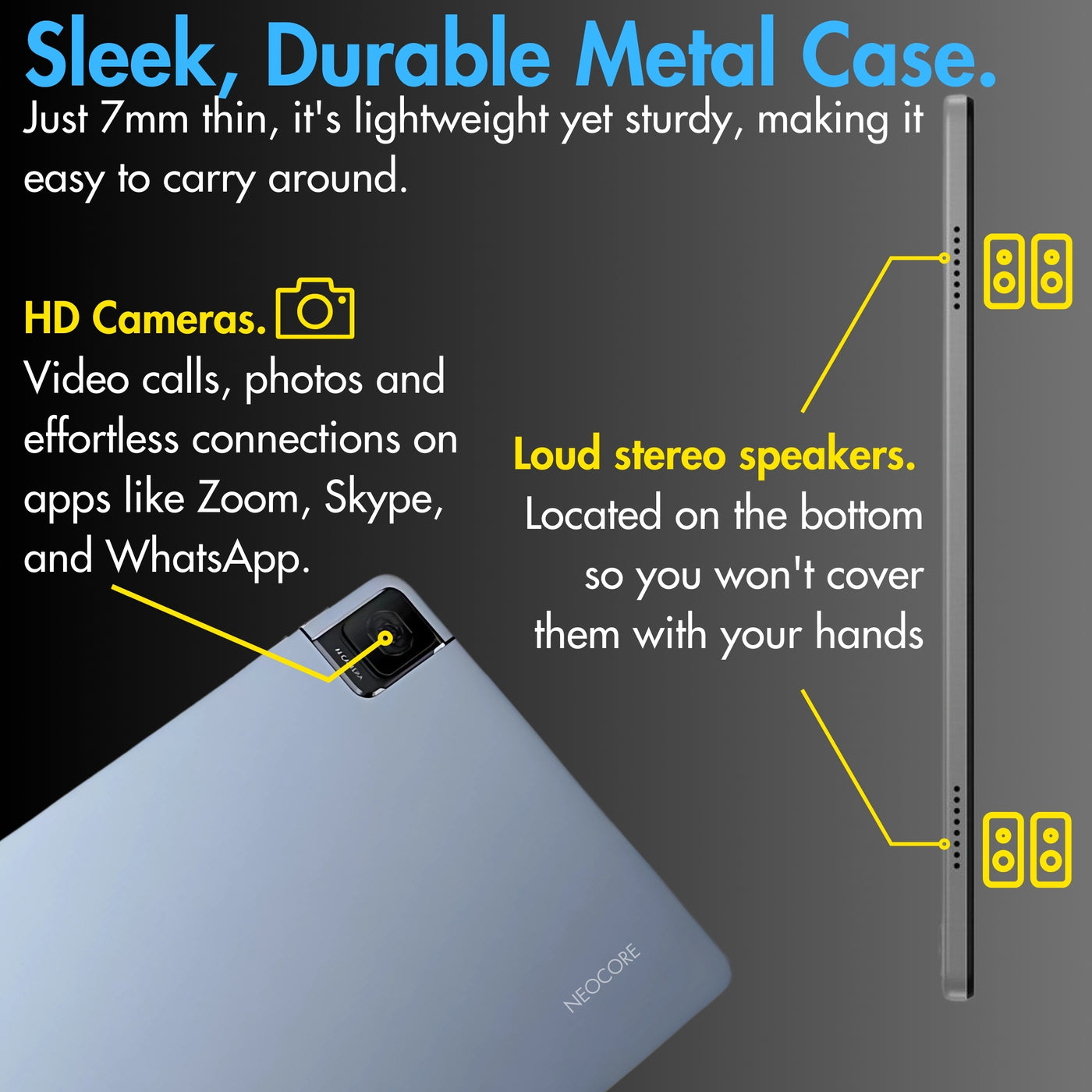 NEOCORE E2s | 10.1'' Android Tablet | 20GB RAM | 128GB Storage ...